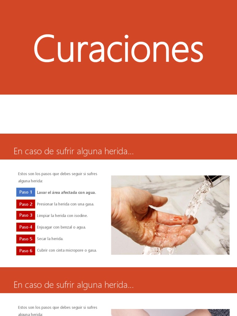 Guía paso a paso para curar heridas de manera efectiva | PDF