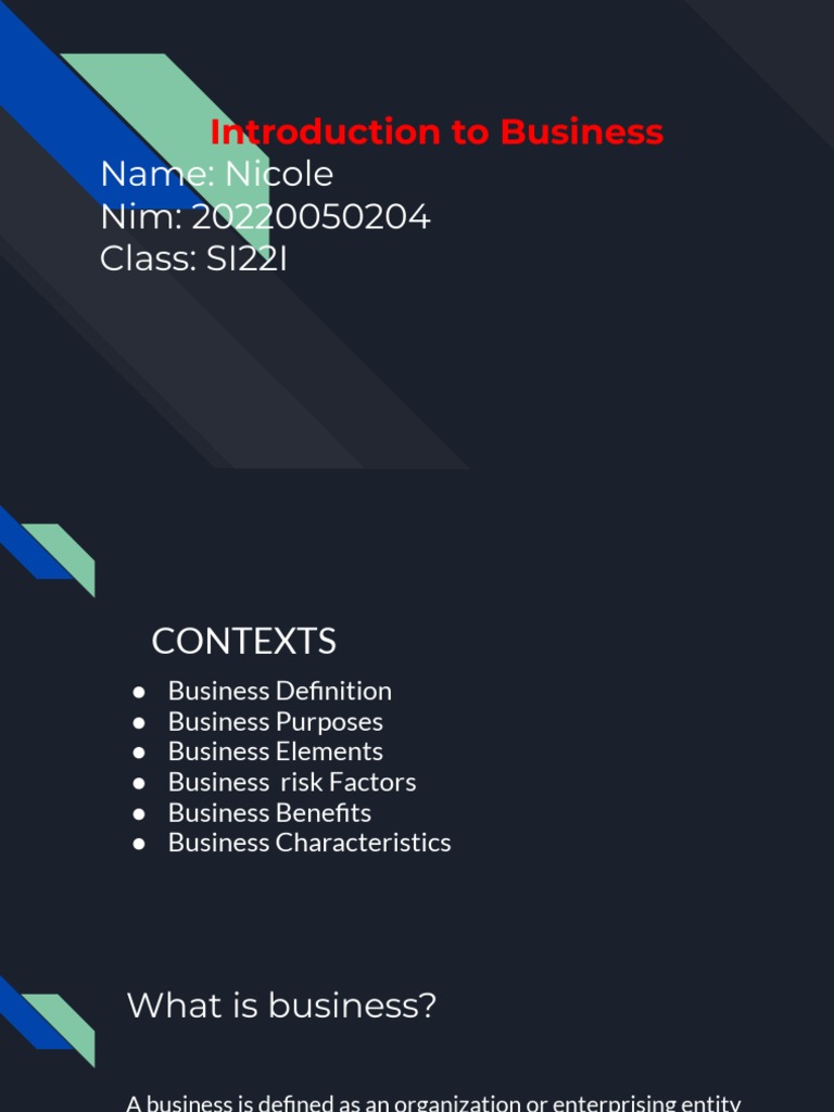 Introduction to Business Basics | PDF