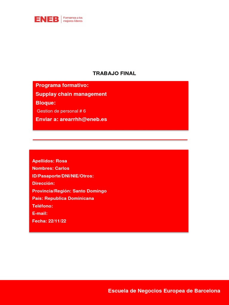 Gestion de Personal ENEB Trabajo Final Eneb | PDF