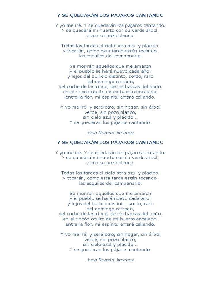 Y Se Quedarán Los Pájaros Cantando | PDF | Arte | Poesía