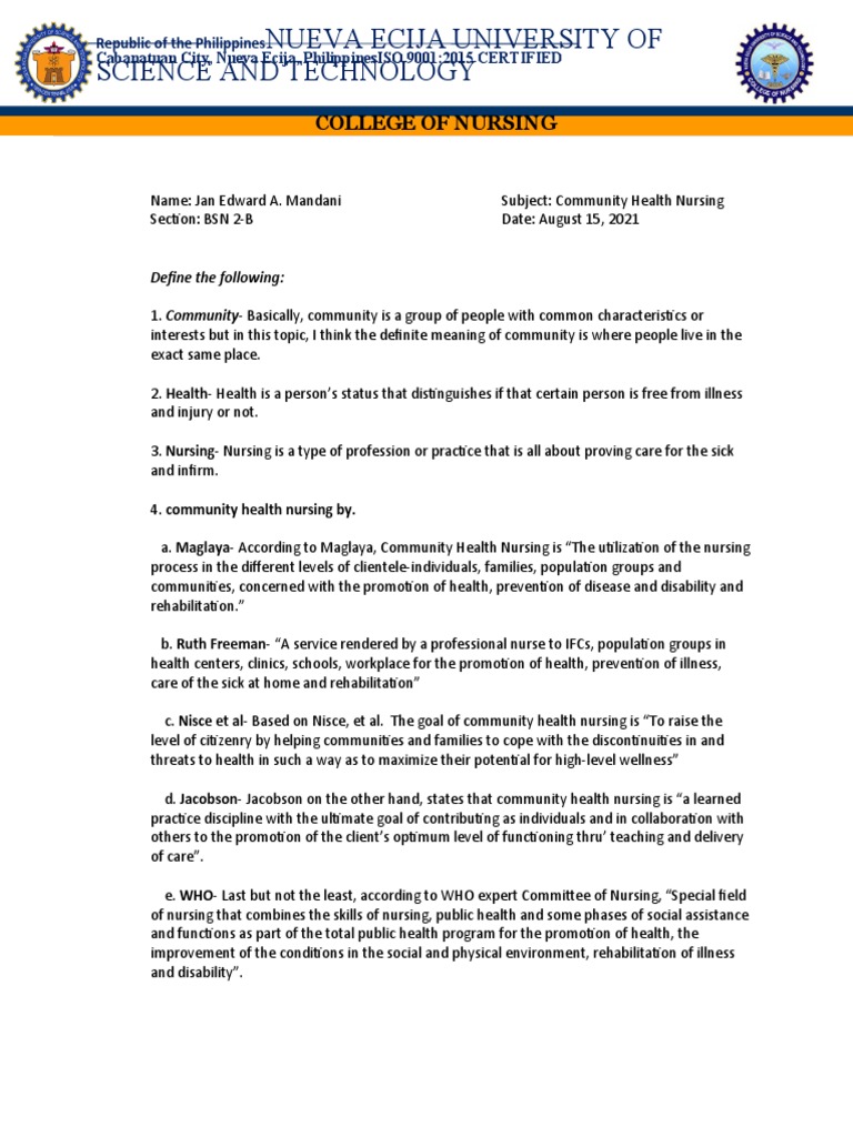 Assignment Chn Pdf Nursing Public Health