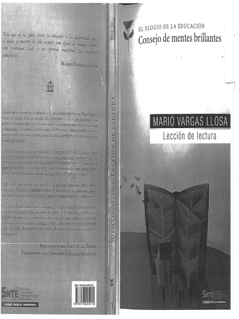 Mario Vargas Llosa Leccion de Lectura | PDF