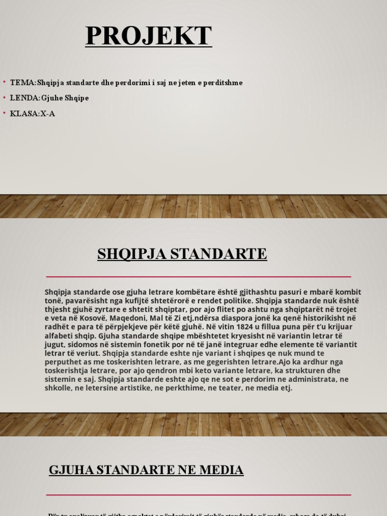 Projekt Gjuhe | PDF