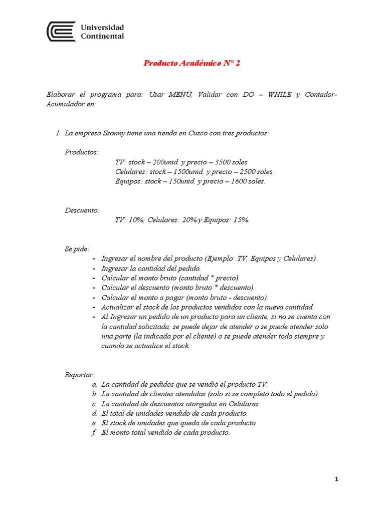 PA02 - Fundamentos Programacion | PDF | Negocios