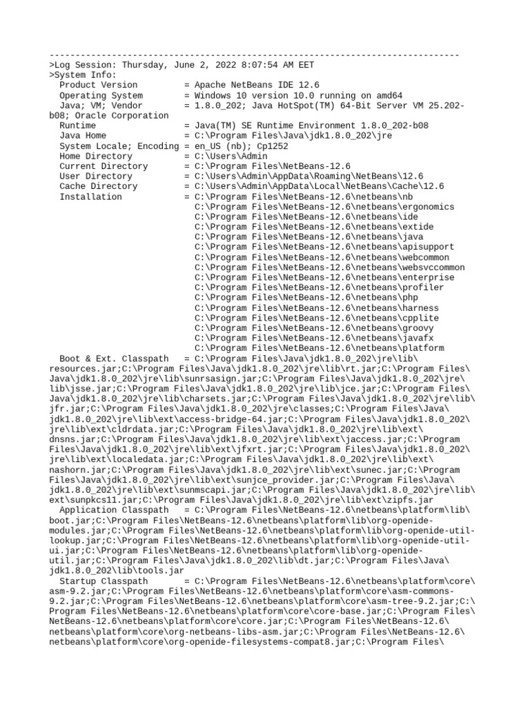 Loggs | PDF | Net Beans | Applications & Software