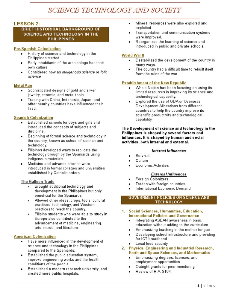 STS Lesson 2 | PDF | Science | Science, Technology, Engineering, And Mathematics
