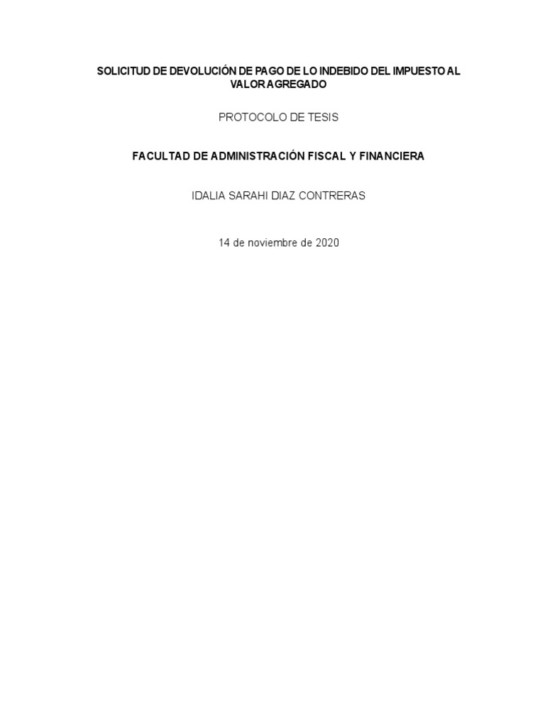 Protocolo de Tesis Sarahi Diaz | Descargar gratis PDF | Impuestos ...