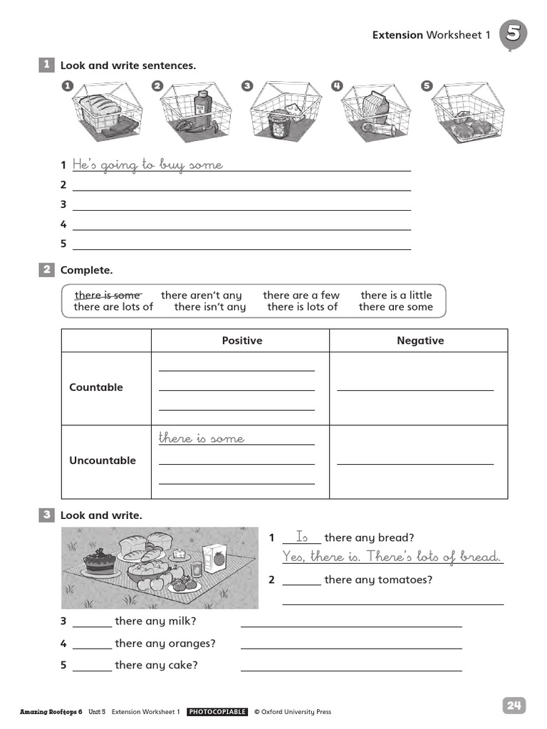 6th Unit 5 Extension Worksheet | PDF | Restaurants | Food Industry