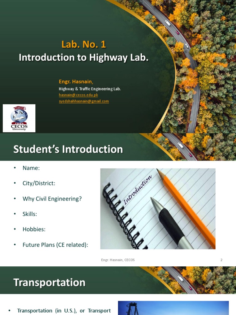 Introduction to Highway Lab | PDF | Asphalt | Road Surface