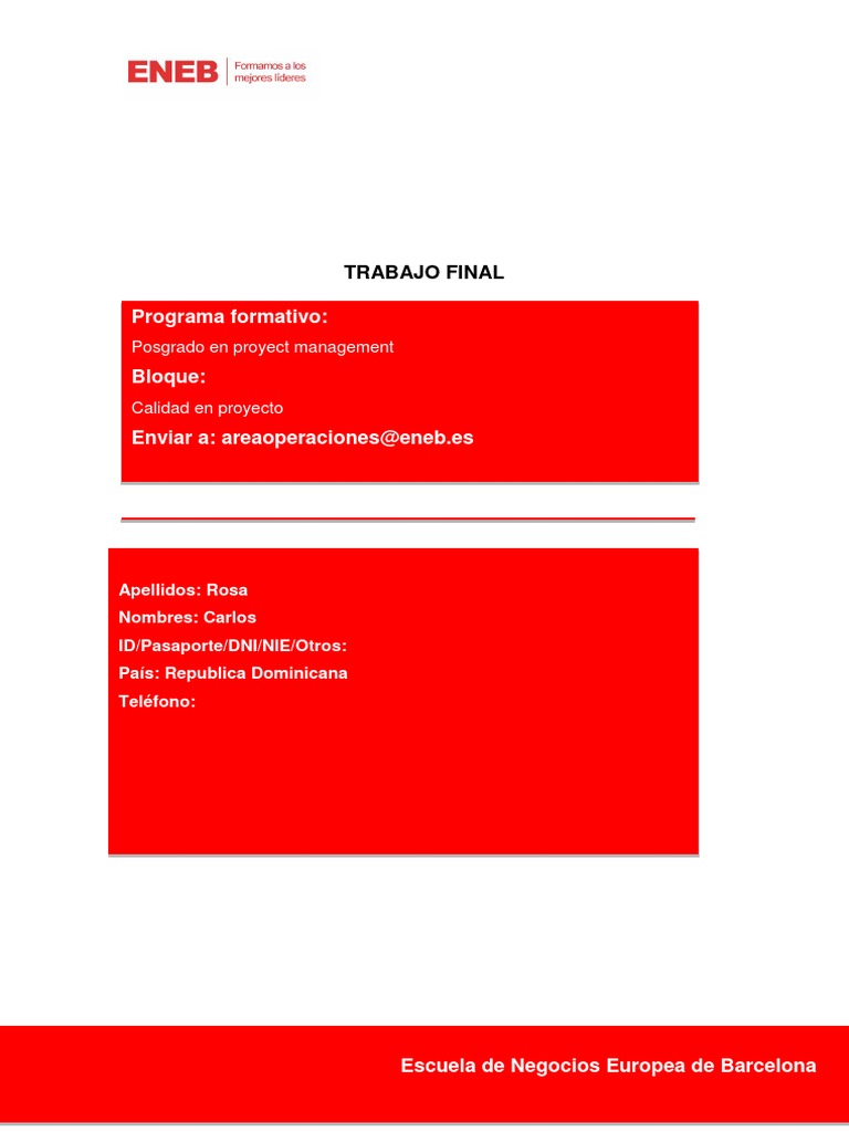 2612202calidad en Los Proyectos ENEB | PDF | Marketing | Calidad ...