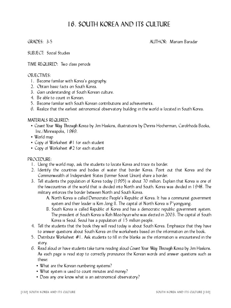 16 South Korea and Its Culture | PDF