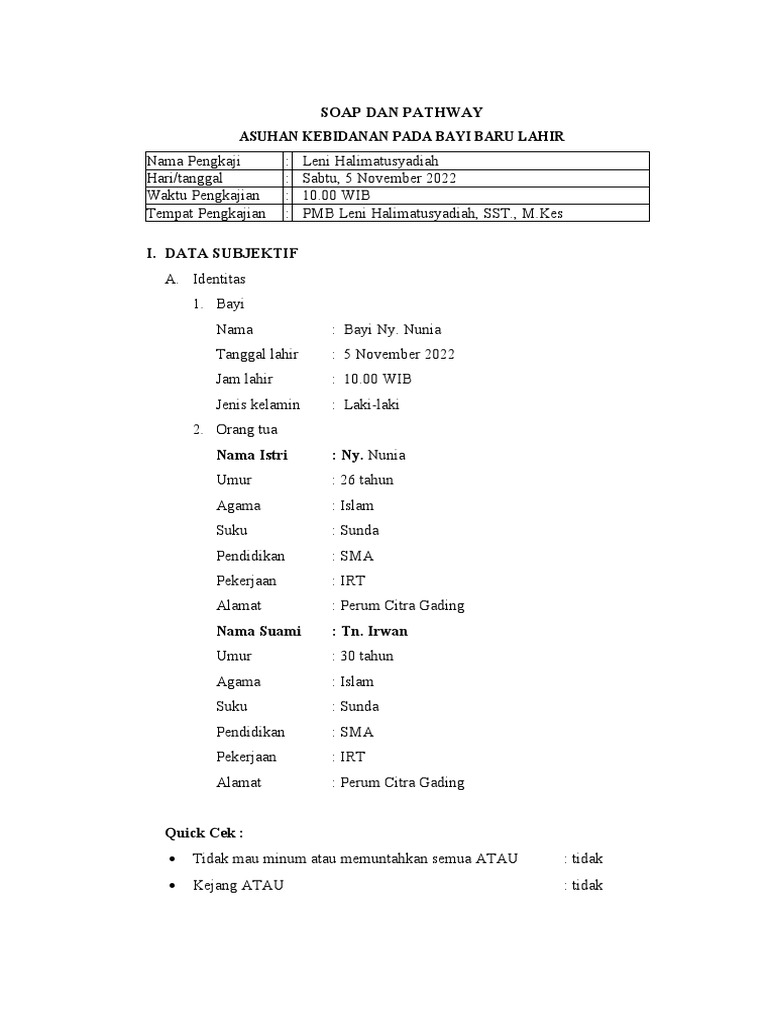 SOAP + Pathway_BBL_Leni Halimatusyadiah (1)(1).docx | PDF