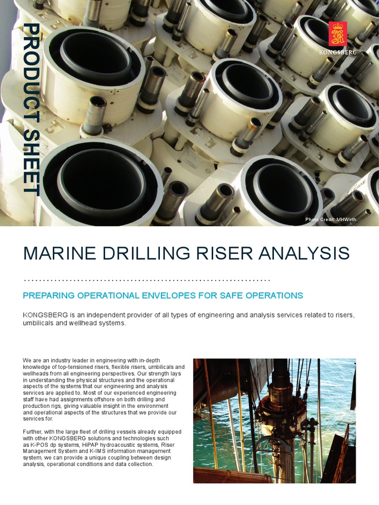 Kongsberg Marine Drilling Riser Analysis Productsheet | PDF | Engineering