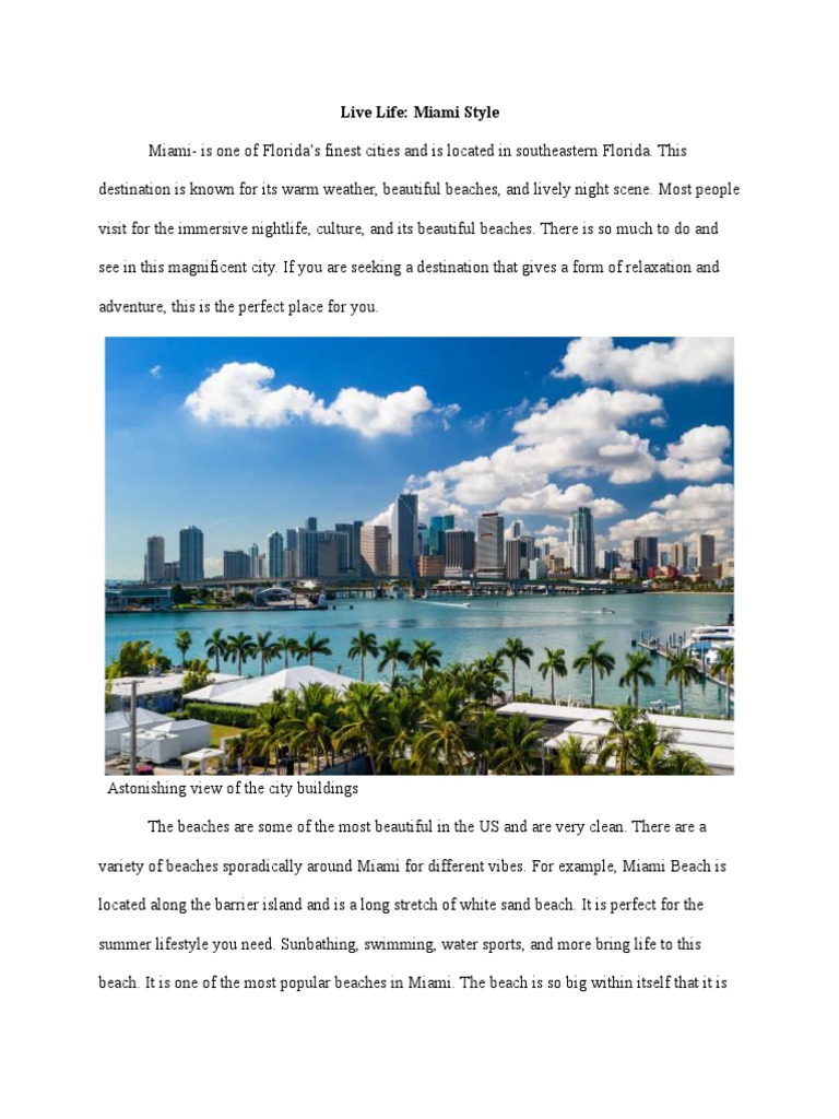 Live Life Miami Style | Download Free PDF | Miami