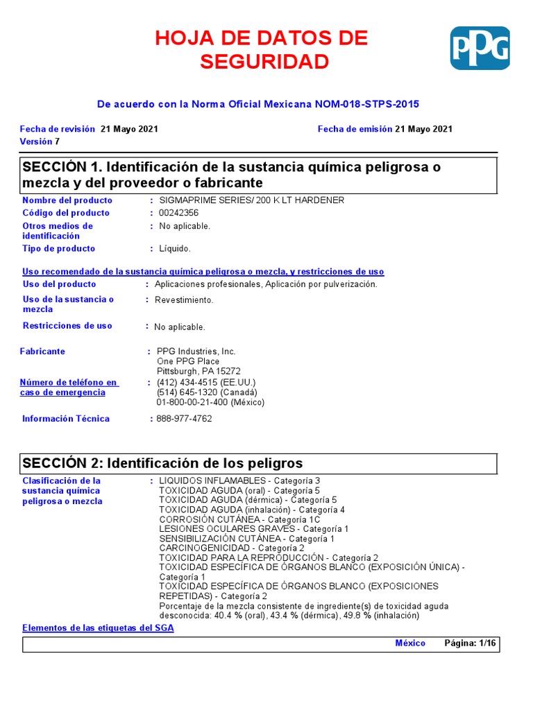 Sigma Prime 200 Hadener-Sds PDF | PDF