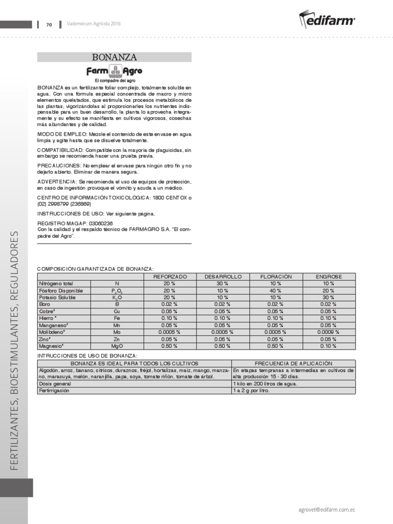 Bonanza-Fixha Tecnica | PDF