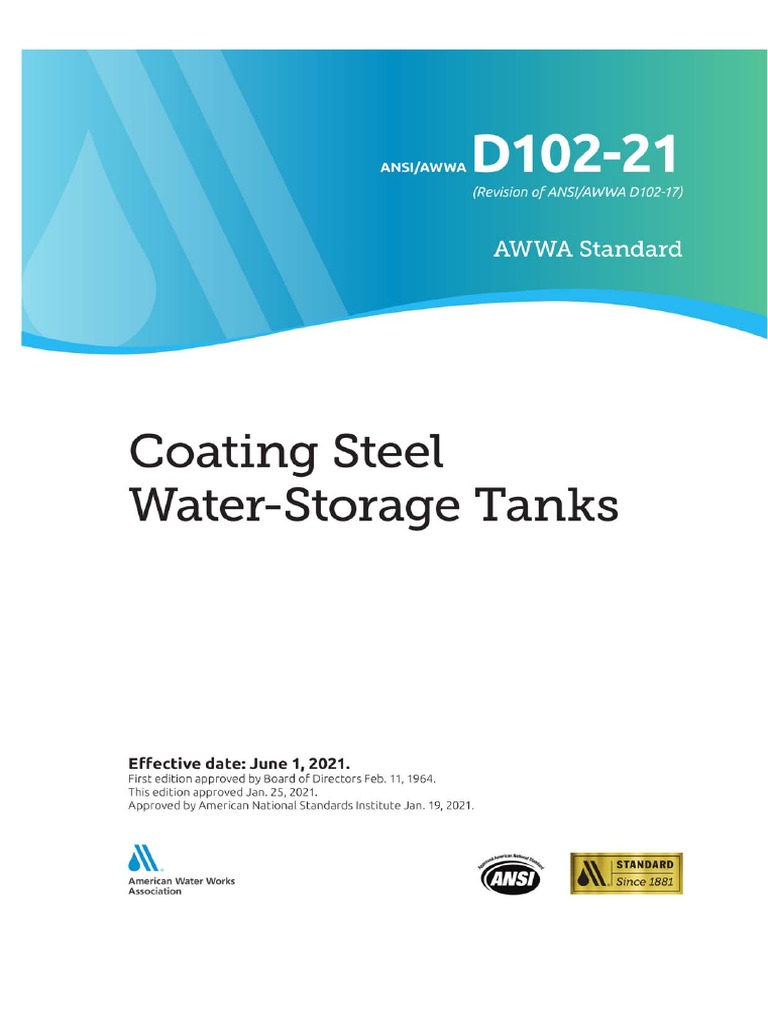 Ansi Awwa D102-21 PDF | PDF