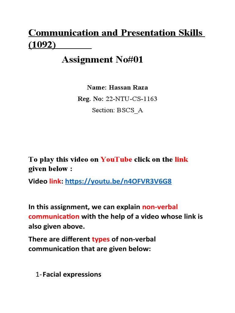 22-NTU-CS-1163 (Hassan Raza) Assignment 1 | PDF