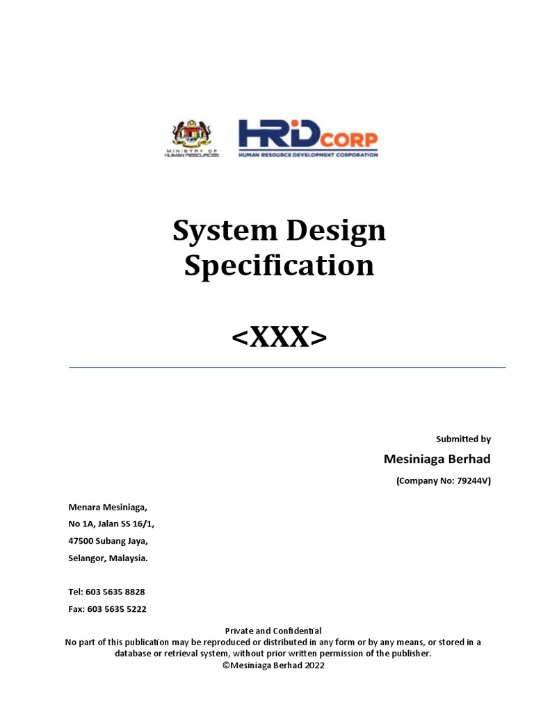 ProjID - XXX - SDS - VX.X (TMPLT - V1.1-Zai) | PDF | Computers ...