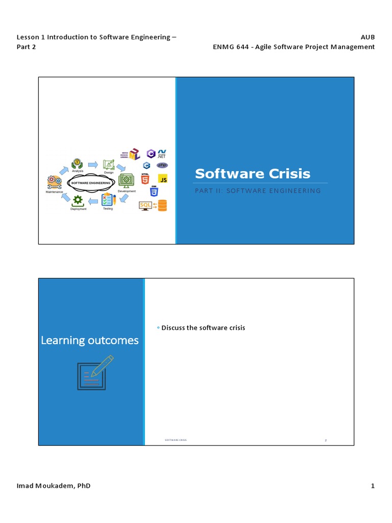 Lesson 1 Introduction To Software Engineering Part 2 Pdf 