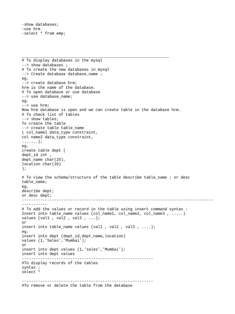 SQL | PDF | Computer Programming | Sql SQL | PDF | Computer Programming | Sql
