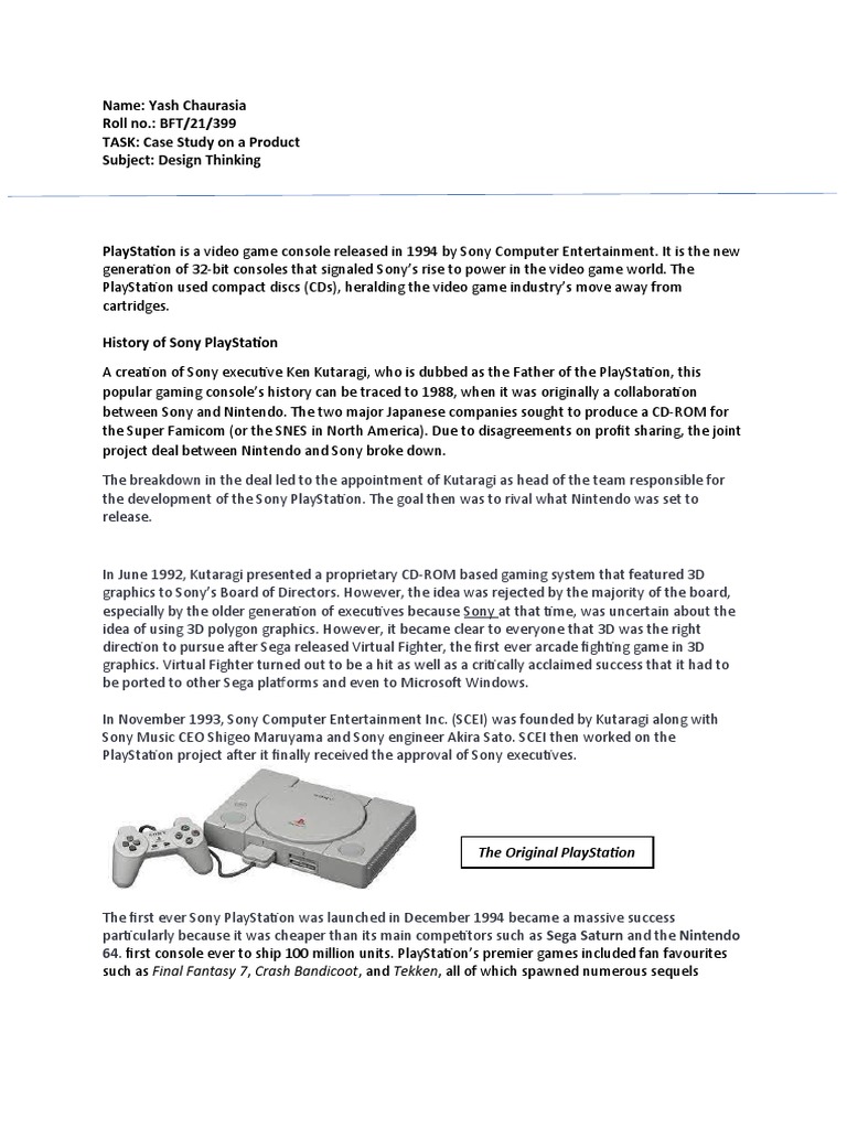 Evolution of the PlayStation Console | PDF | Games & Activities | Computers
