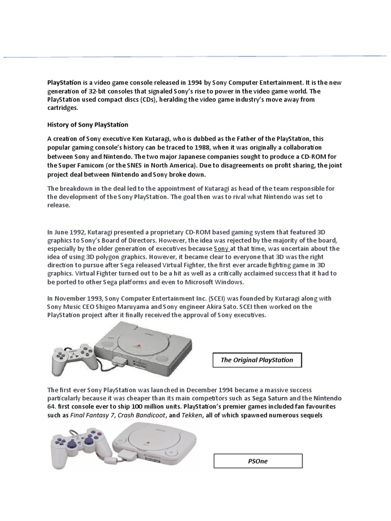 Playstation 1 | PDF | Play Station 3 | Video