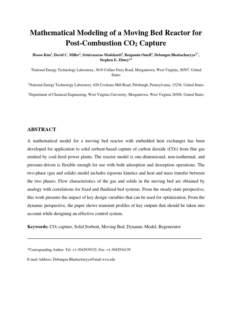 Mathematial Modelling Moving Bed PDF | PDF