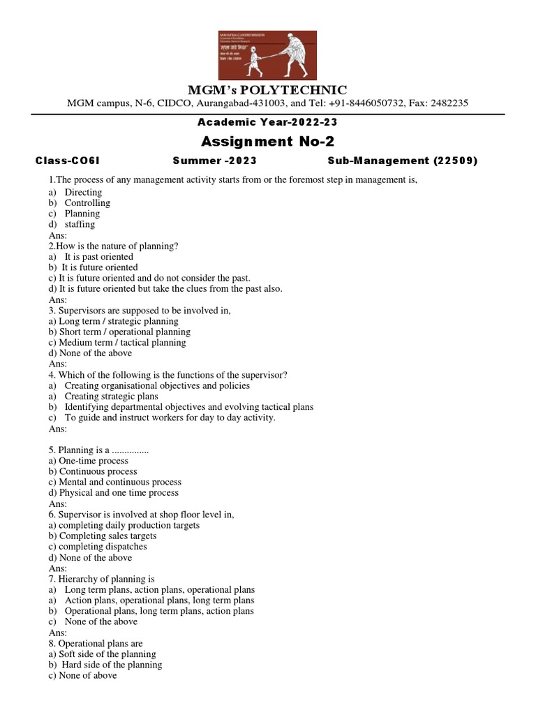 Assignment No.2 - S - 23 PDF | PDF