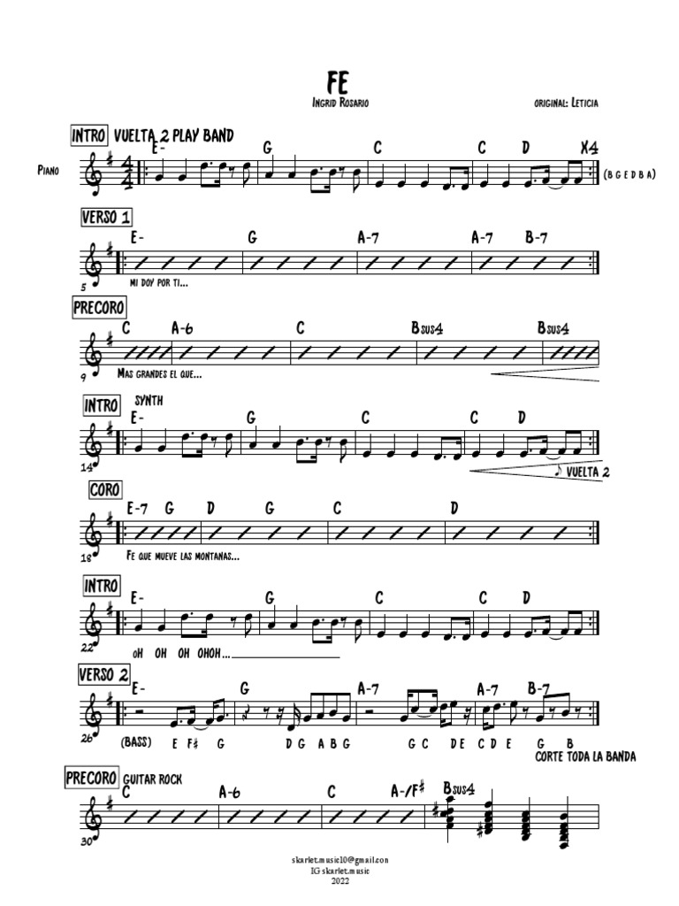 Fe - Ingrid Rosario (G Original) | PDF