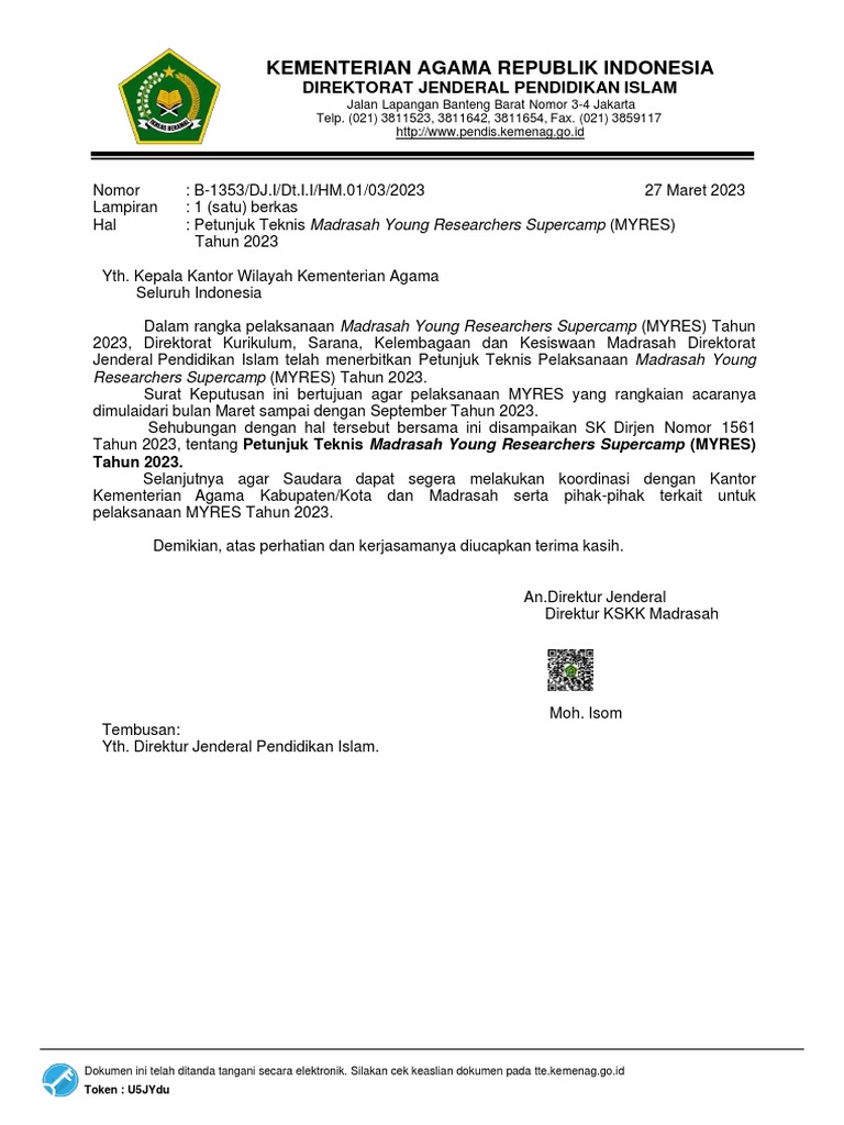 Juknis MYRES 2023 Kementerian Agama | PDF | Kesehatan Holistik