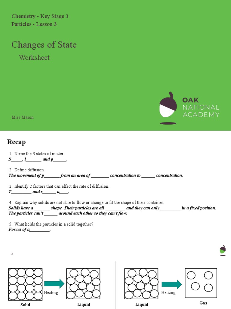 Understanding Changes of State in Matter | PDF