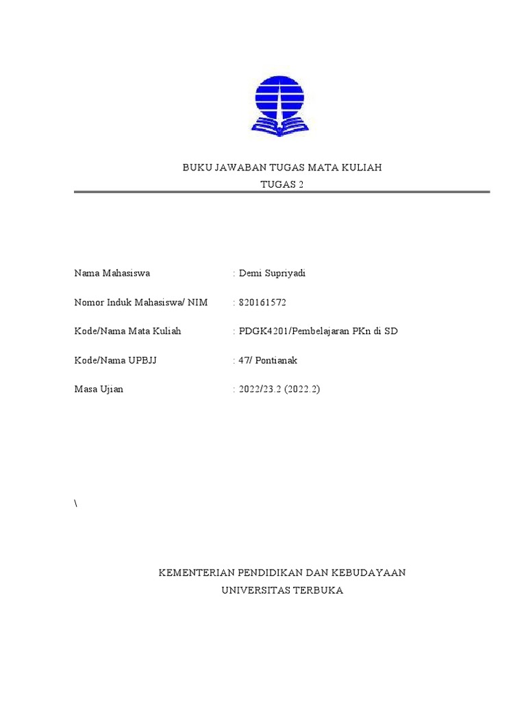 BJT Tugas 2 Pdgk4201 | PDF | Karier & Perkembangan | Kesehatan Holistik