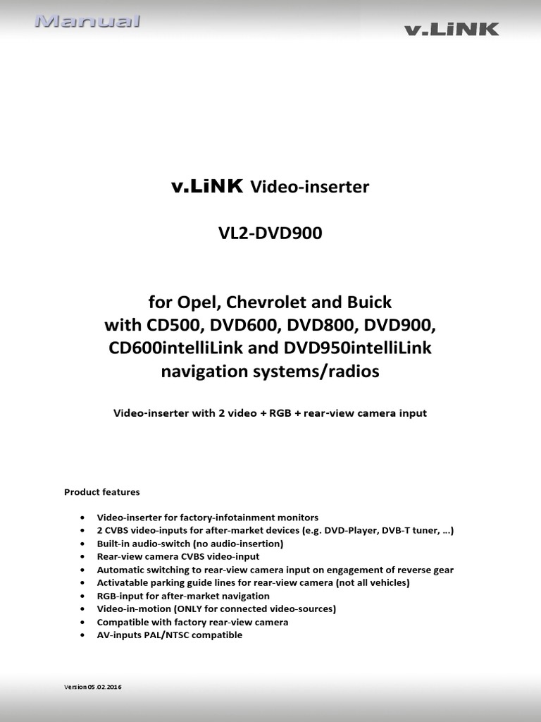 Man - Eng - VL2-DVD900 Vlink Inserter PDF | PDF | Computing | Computer Engineering
