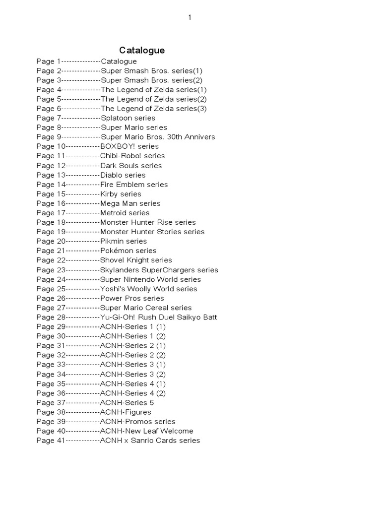 Complete Amiibo Collection Guide | PDF