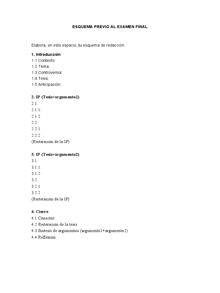 Esquema Del EF | PDF