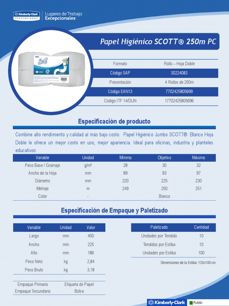 Papel Higienico SCOTT 2ply 4x250 BL PC PDF | PDF