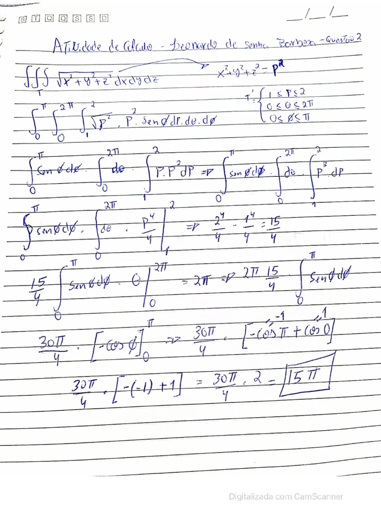 Questao 2 Calculo 2 PDF | PDF