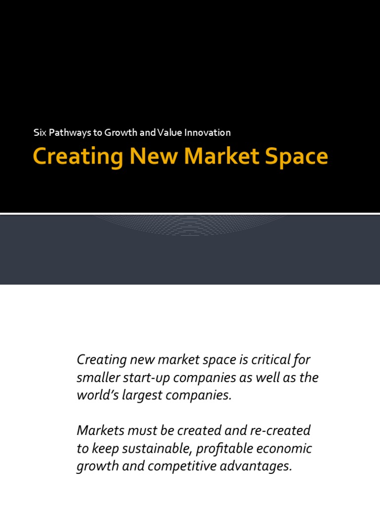 Creating New Market Space Student | PDF | Career & Growth | Business