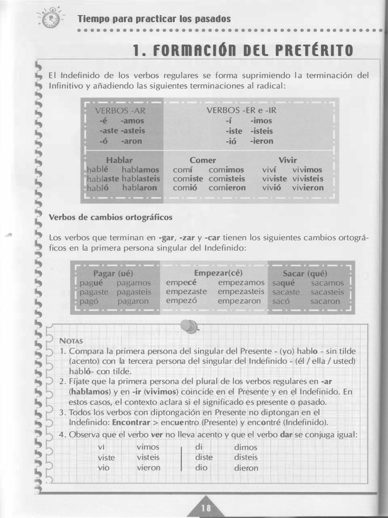 Ejercicios Pretérito Indefinido PDF | PDF