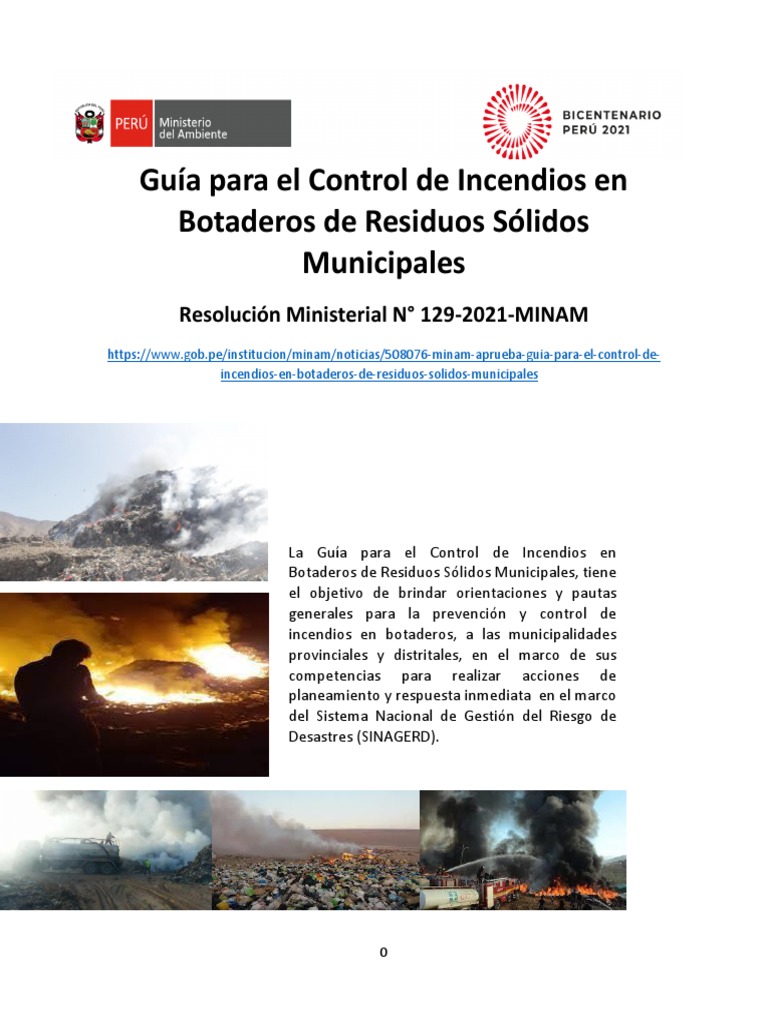Guia para El Control de Incendios en Botaderos PDF | PDF | Residuos ...
