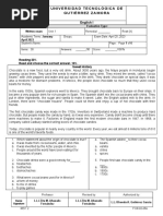 Remedial English Unit 1 Exam PDF | PDF