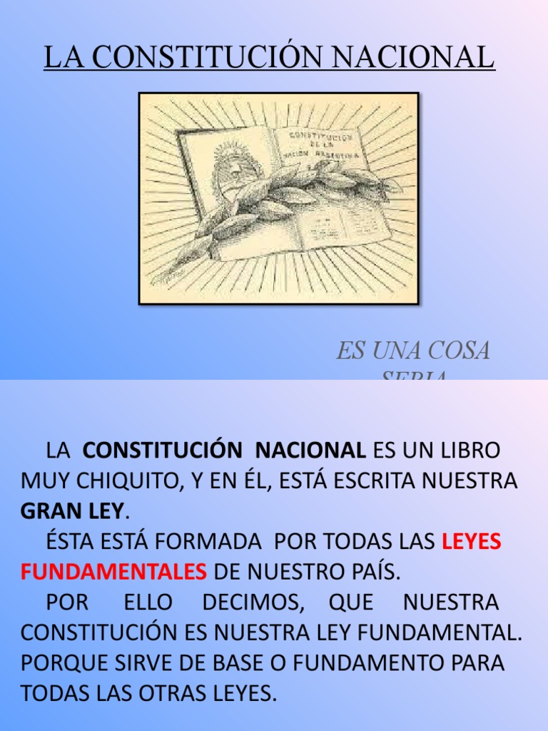 La Constitución Nacional | PDF