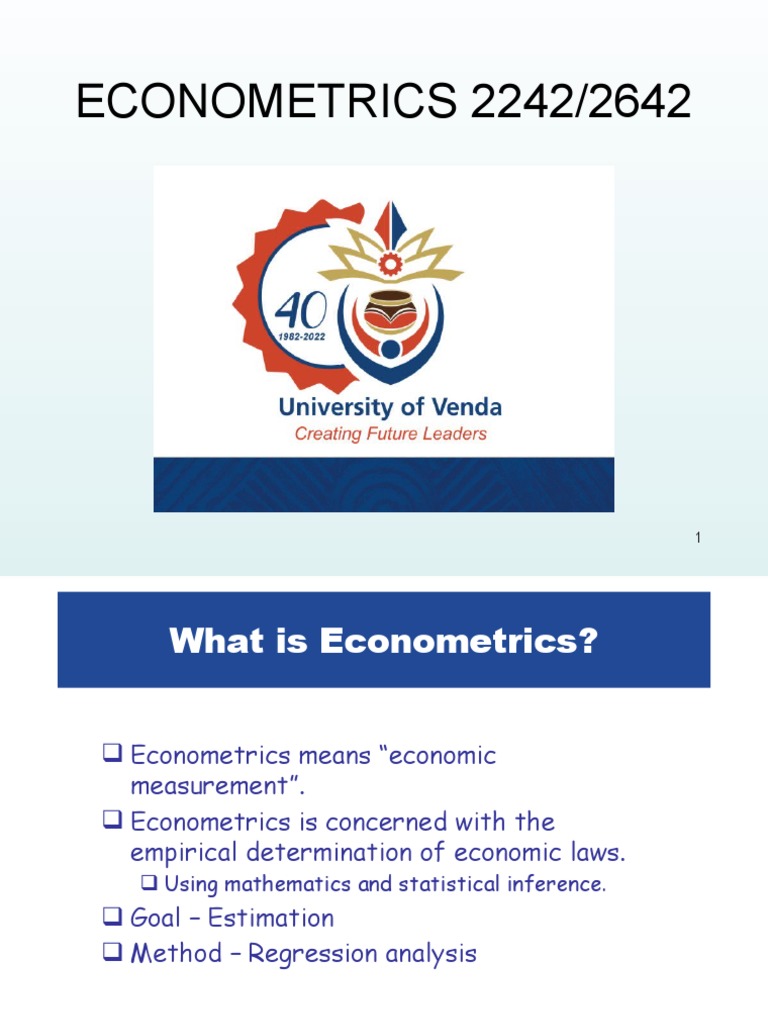 Day 2 Introduction To Econometrics | PDF