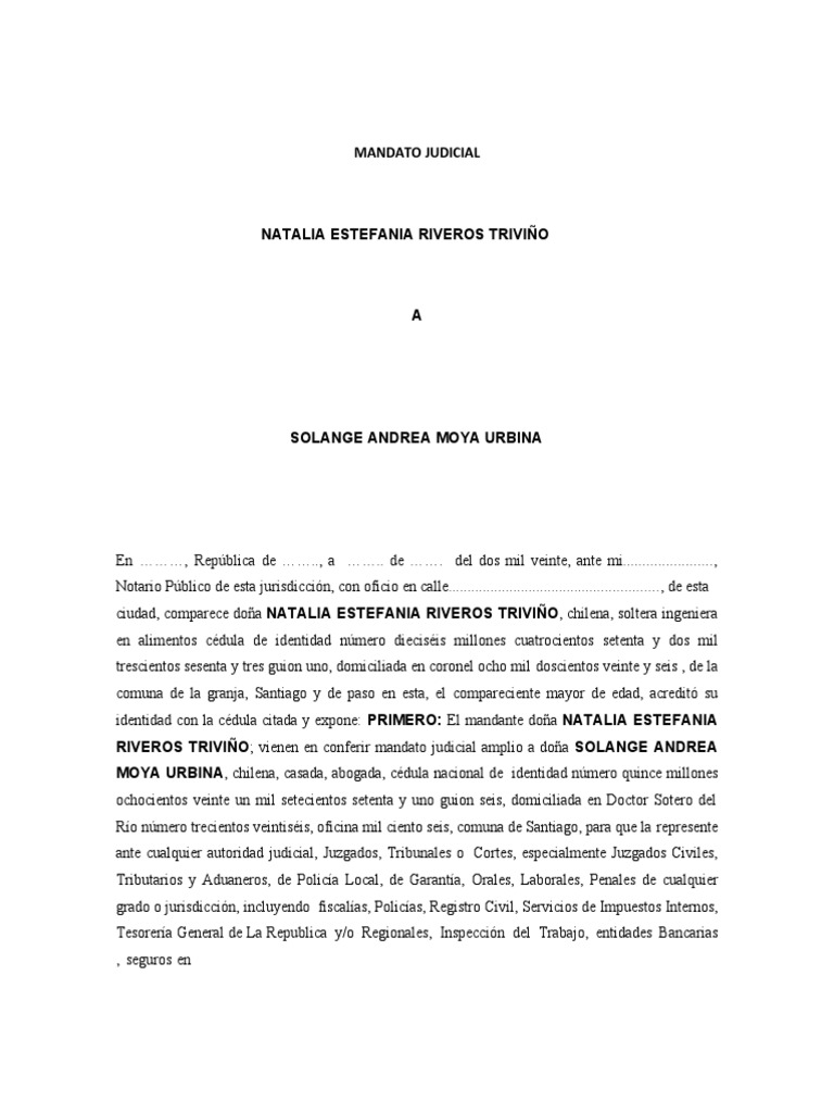 Mandato Judicial | PDF | Gobierno | Justicia