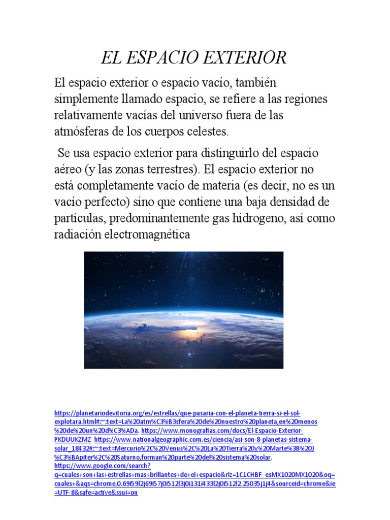 Explorando el Espacio Exterior | PDF | Espacio exterior | Sistema solar