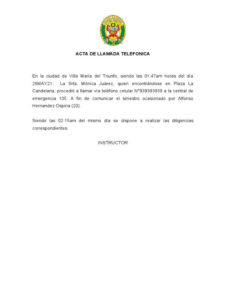 Modelo De Acta En Wordejemplo De Acta De Defuncion