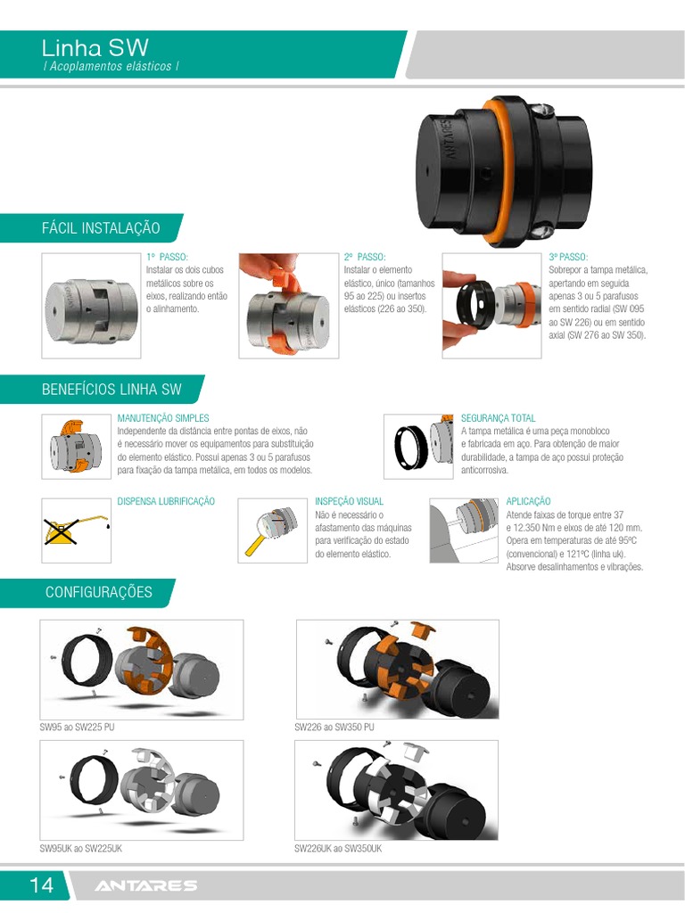 Acoplamento SW PDF | PDF | Engenharia Mecânica