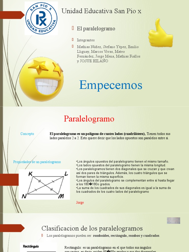 Propiedades y Cálculo de Paralelogramos | PDF | Métodos y materiales de ...