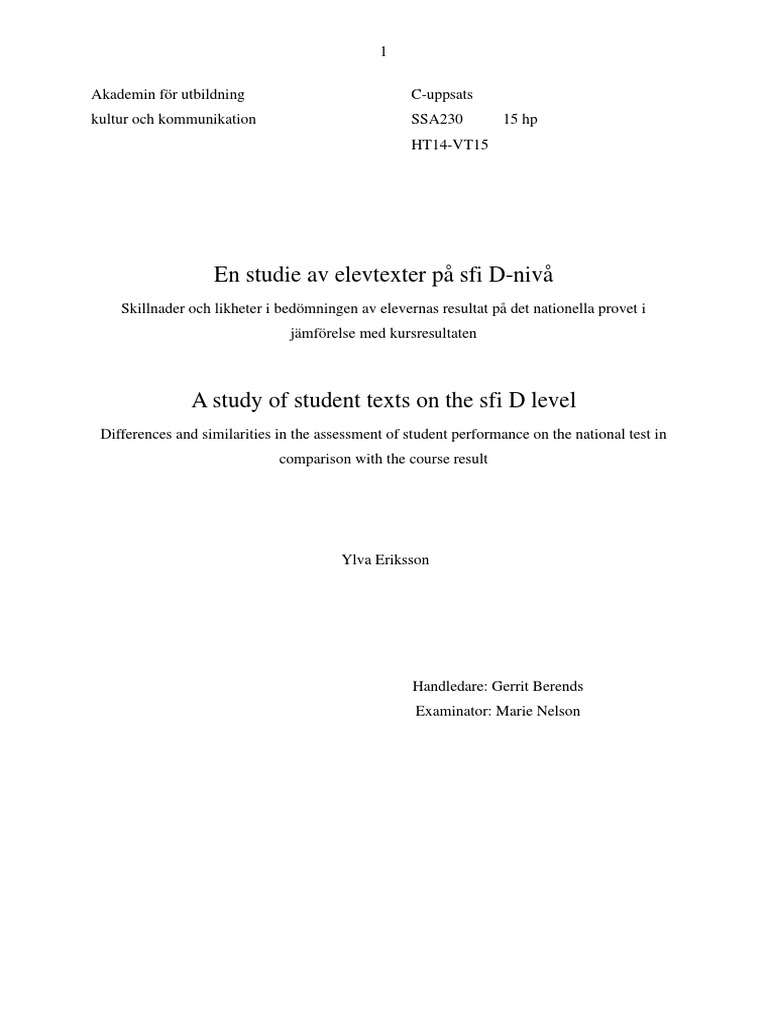 Fulltext01 PDF | PDF